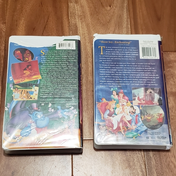 Disney | Other | Cinderella Disney Aladdin Vhs Rare Vintage Collection ...